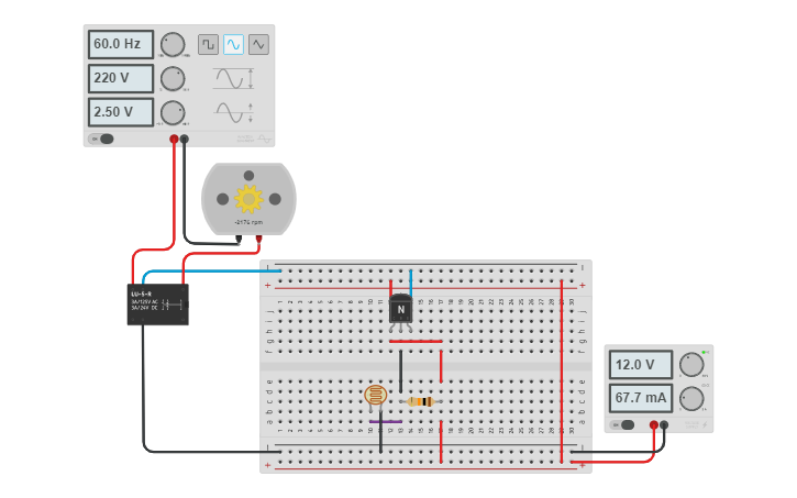 Circuit design UAS PEA_Kipas otomatis Dinda Anisyah_2CF - Tinkercad Circuit design UAS PEA_Kipas otomatis Dinda Anisyah_2CF - Tinkercad