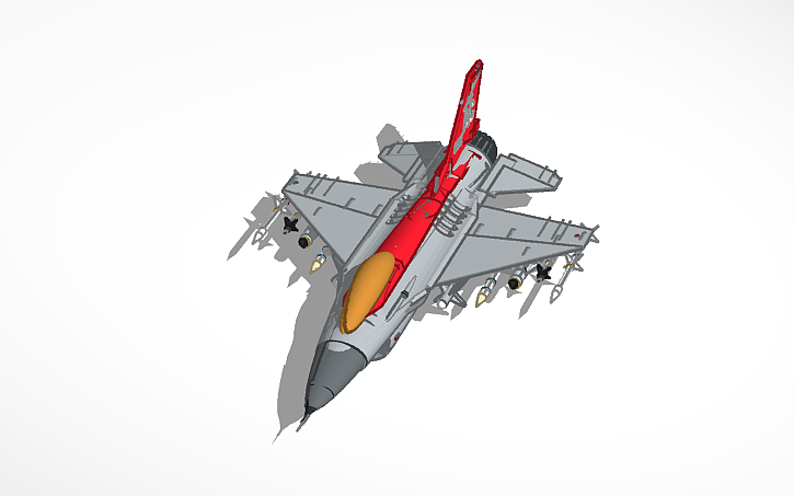 3D design f-16 fighter jet - Tinkercad
