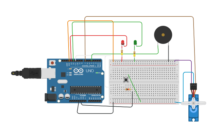 Circuit design PAGAR KESELAMATAN - Tinkercad