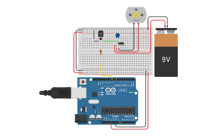 Circuit design DC MOTOR CONTROL - Tinkercad