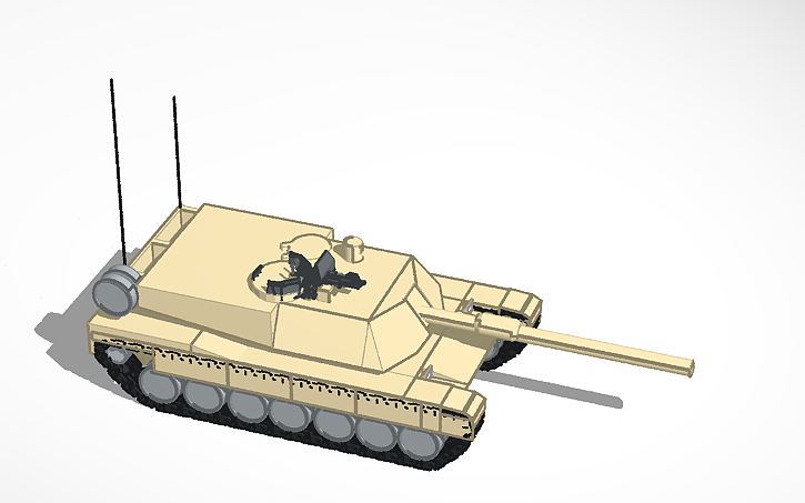 3D design M1 Abrams - Tinkercad