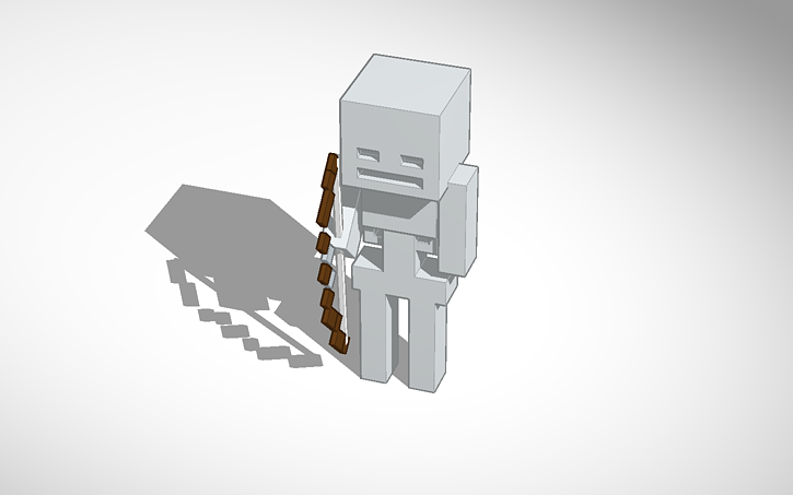 3D design Minecraft Skeleton - Tinkercad