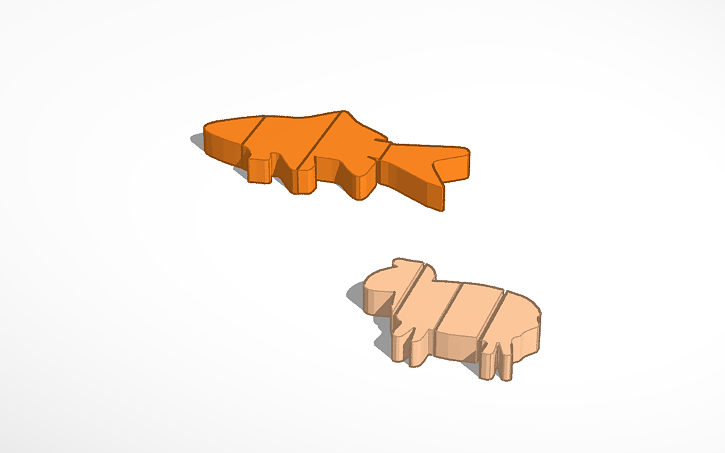 3D design fish and sheep | Tinkercad