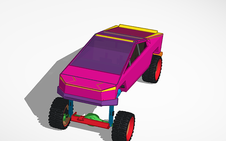 3D design Squatted cyber truck - Tinkercad