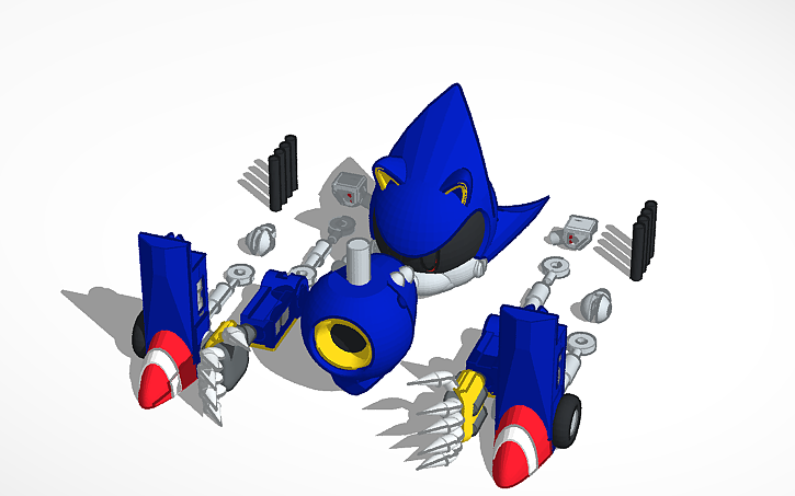 3D design U. Metal Sonic Articulated Figure - Tinkercad