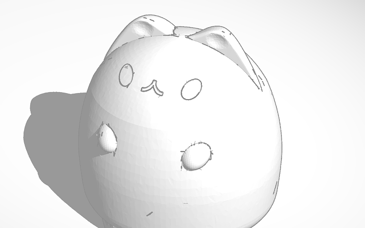 3D design cute cat - Tinkercad