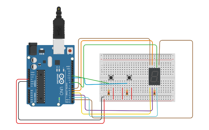 Circuit design taller parcial punto 2 - Tinkercad