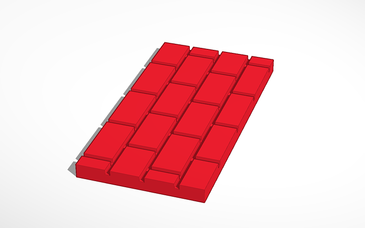 3D design Brick Wall - Tinkercad