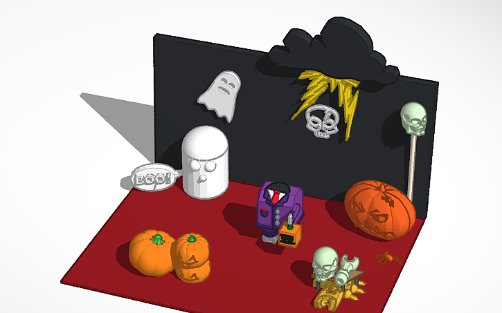 3D design The Headless Robot (With the background) - Tinkercad