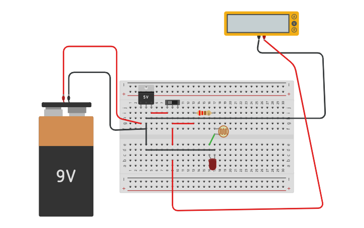 Circuit design PAULO SENSOR LDR | Tinkercad