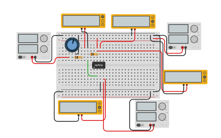 Circuit design MOD7 Percobaan 3 - Tinkercad