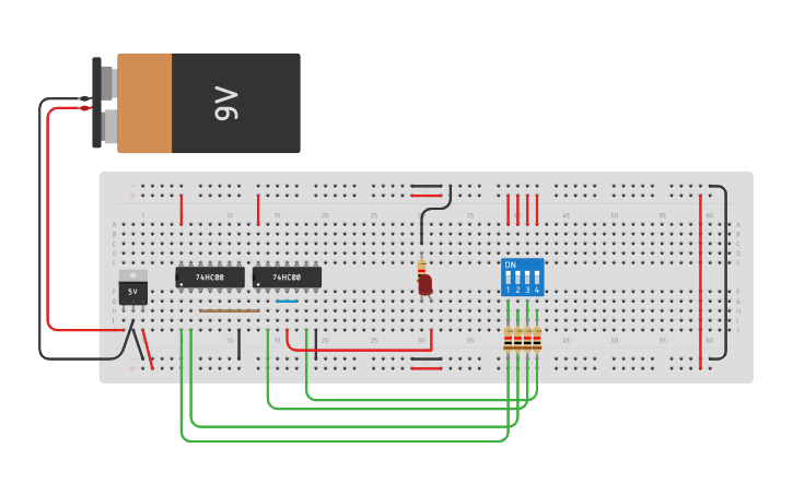Circuit design Inciso D PAG 19 - Tinkercad