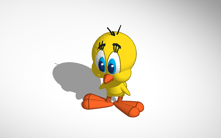 3D design Baby Tweety Pie - Tinkercad