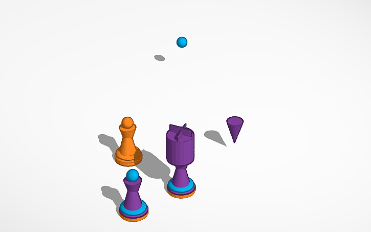 3D design Chess Pawn - Tinkercad