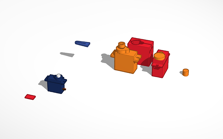 3D design servo case - Tinkercad