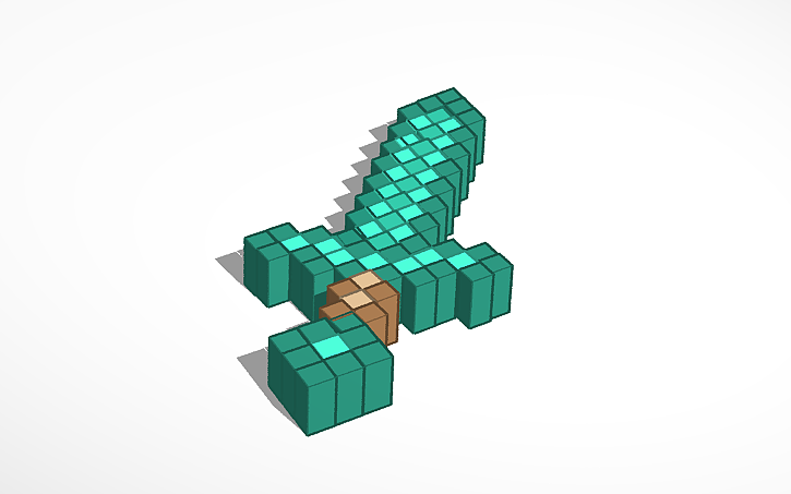 3D design Diamond minecraft sword | Tinkercad