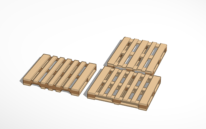 3D design Shipping Pallet - Tinkercad