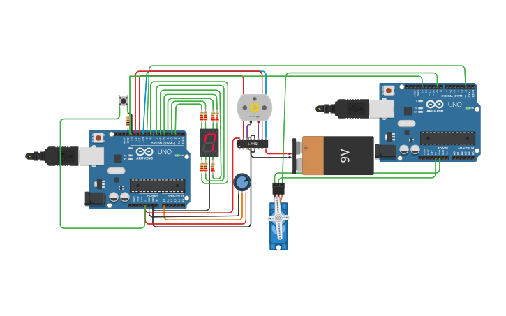 Circuit design Examen Banda transportadora OK - Tinkercad