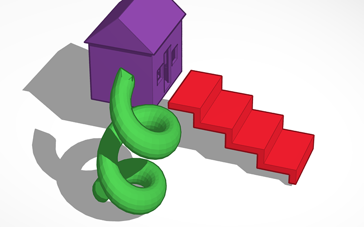 3D design slide house - Tinkercad