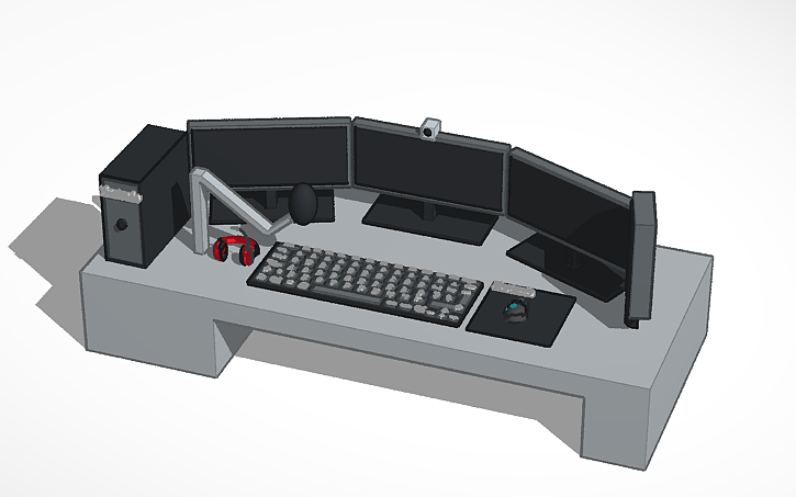 3D design Set-Up gamer - Tinkercad