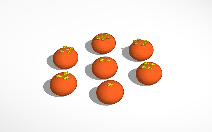 3D design Dragon Ball`s - Tinkercad