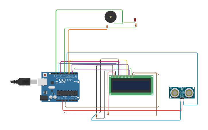 Circuit Design Arduino 3 Ultrasonic Sensor Tinkercad