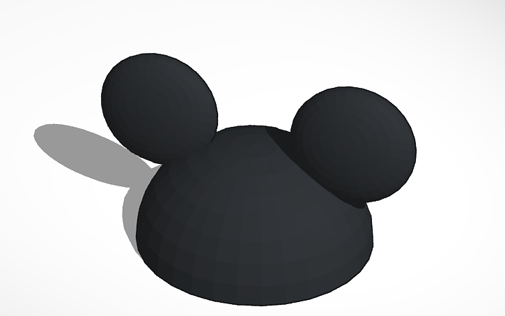 3D design Mickey Mouse Ears Hat - Tinkercad