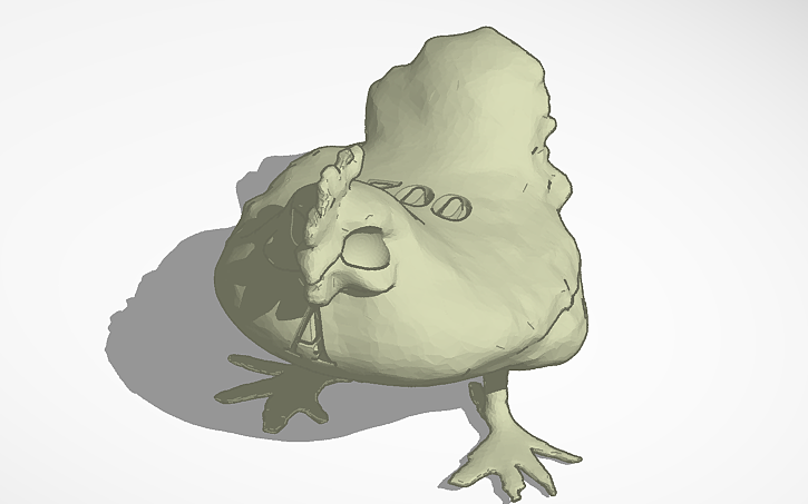 3D design rooster - Tinkercad