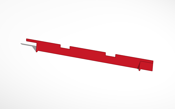 3D design LED strip carrier - Tinkercad
