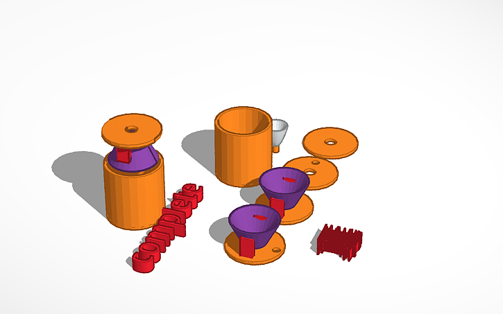 3D design mini pulse jet - Tinkercad