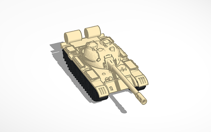 3D design T-55 Tarmour AFV - Tinkercad