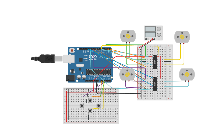 Circuit design Hanif Motor Driver | Tinkercad