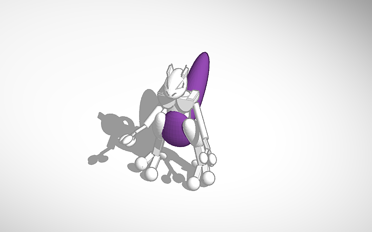 3D design Mewtwo | Tinkercad