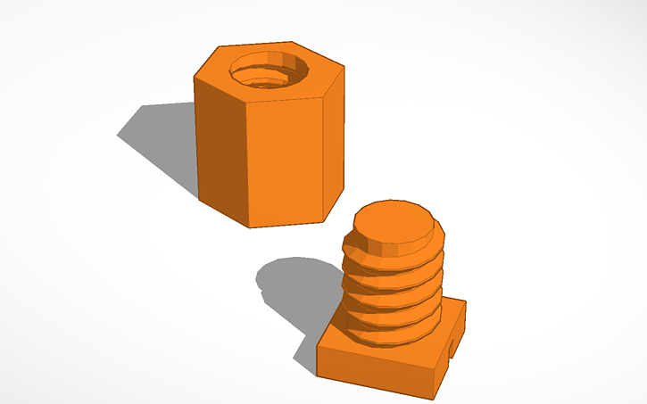 3D design Adam Beacon Nut and Bolt | Tinkercad