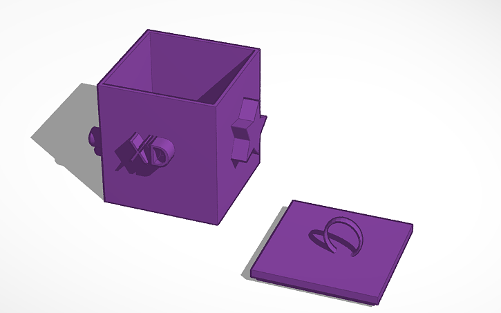 3d Design Purple Pink Mess Tinkercad