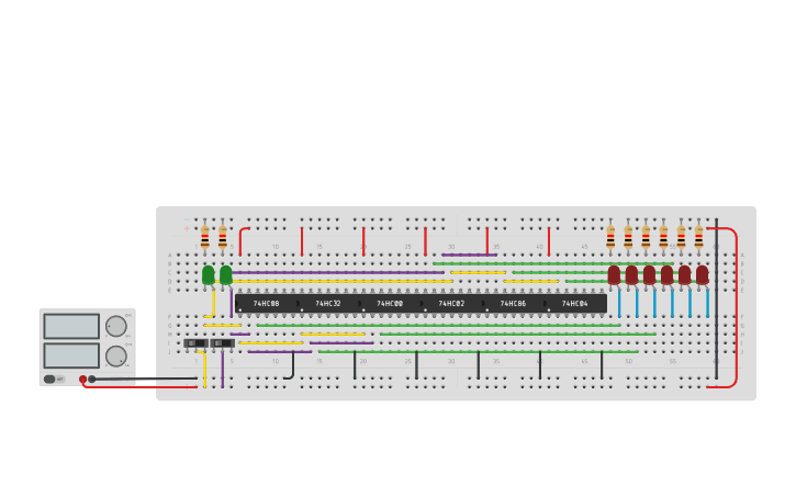 Circuit design Basic Logic Gates - Tinkercad Circuit design Basic Logic Gates - Tinkercad