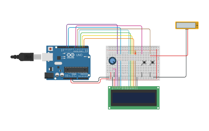 Circuit design Atividade - Jogo de Dardo - Tinkercad
