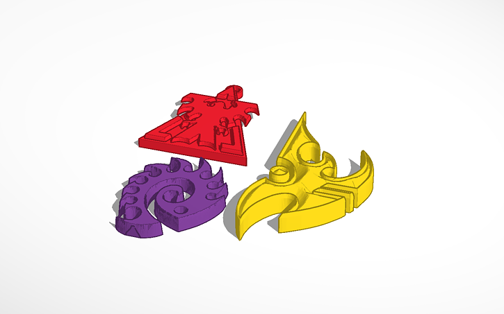 3D design Copy of Protoss Logo with Stand | Tinkercad