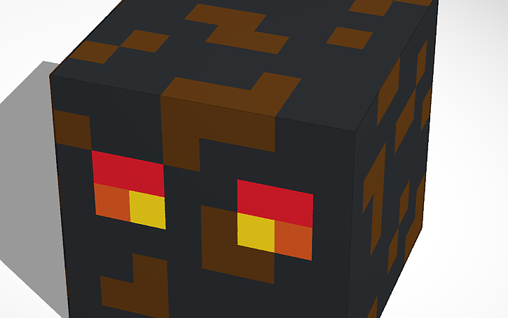 3D design minecraft magma cube - Tinkercad