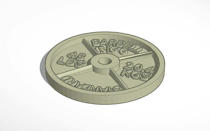 3D design barbell - Tinkercad