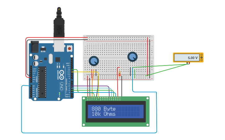 Circuit Design Potentiometer Lab 3 Group 11 Tinkercad