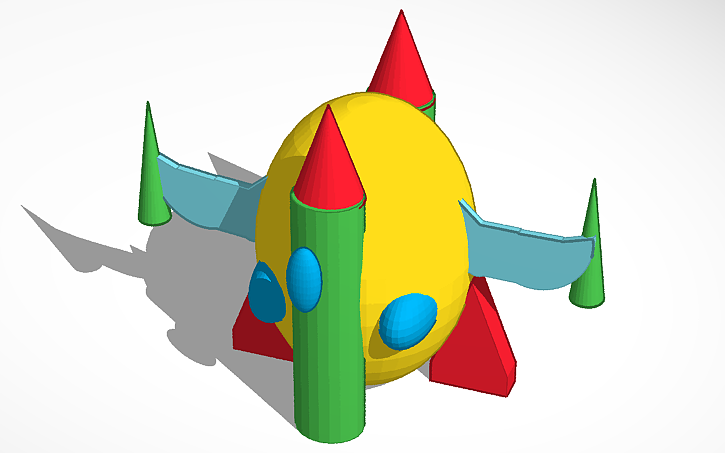 3d Design Nave Espacial Mara Alex Tinkercad
