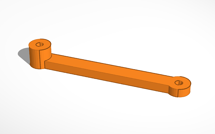 3D design back strut - Tinkercad