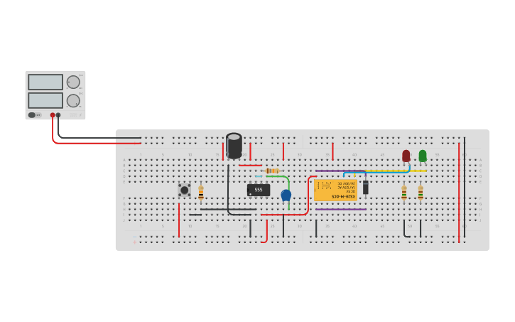 Circuit design Semáforo para pedestres temporizado em 20 segundos ...
