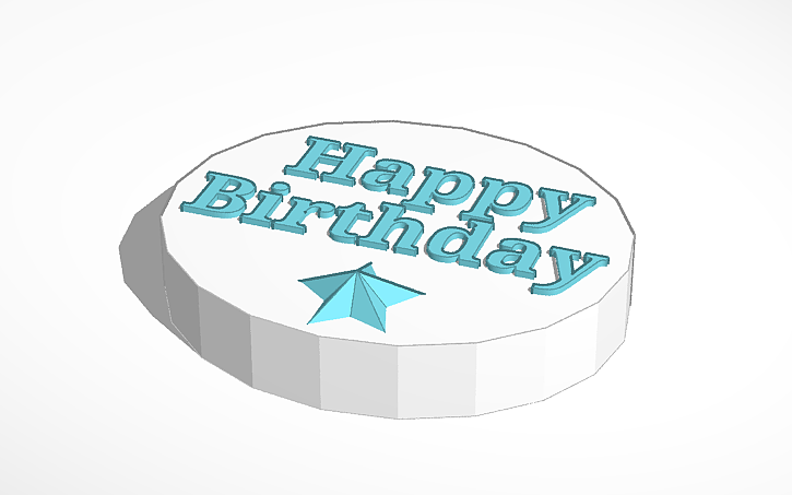 3D design Birthday Cake | Tinkercad