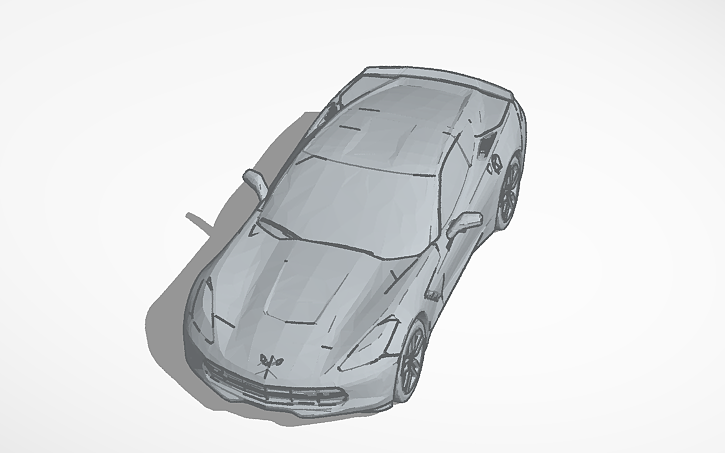 3D design Chevrolet Corvette C7 Stingray - Tinkercad