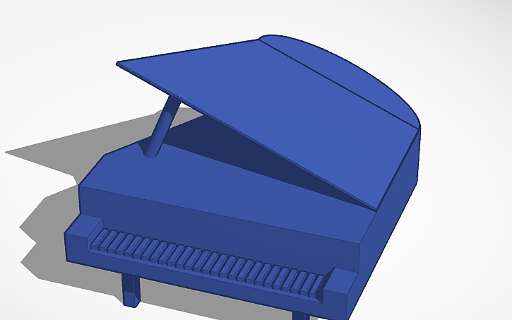 3D design Grand piano - Tinkercad