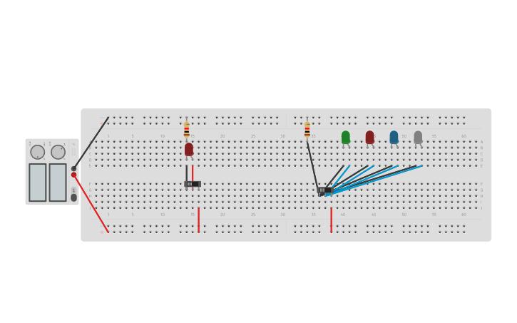 Circuit design Simulando LED | Tinkercad
