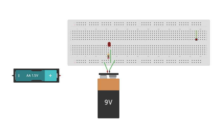 Circuit design Lighting an LED - Tinkercad