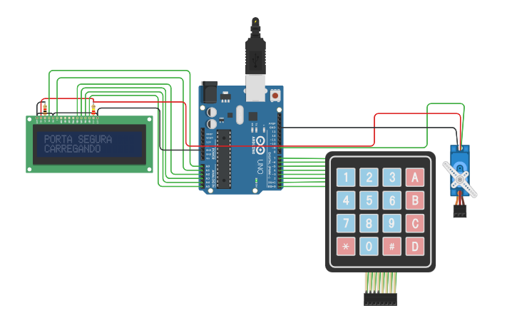 Circuit design PORTA ELETRONICA!! - Tinkercad